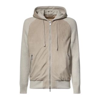 Eleventy Homme, Vestes, Beige, Taille: L Veste en cuir