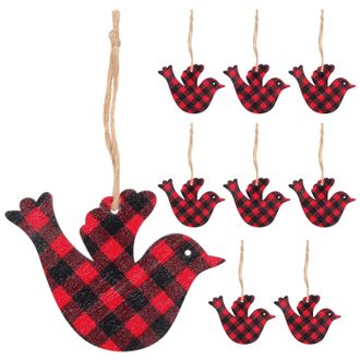 OSALADI 10st&uuml;cke Holz Weihnachtsbaum-h&auml;ngedekoration Rustikaler Weihnachtsanh&auml;nger zum Aufh&auml;ngen Weihnachtsdeko zum Aufh&auml;ngen