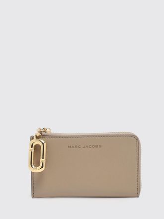 Marc Jacobs Porte-cartes en cuir avec fermeture zipp&eacute;e et quatre fentes pour cartes