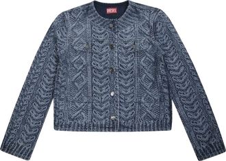 Diesel Maglia Bottoni - - Knitwear - Damen - Blau - M