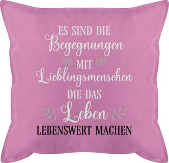 Shirtracer Kissen 50x50 - Freund - Geschenk Lieblingsmenschen - Lieblingsmensch Geschenke - Seelenverwandte - 50 x 50 cm - Pink - besten für seelenverwandt Best 
