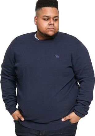 D555 Jovanni Sweat-shirt à col rond pour homme, bleu marine, 3XL plus