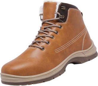 Generic Bottes dhiver pour homme - &Eacute;l&eacute;gantes - Antid&eacute;rapantes - Hautes - Imperm&eacute;ables - Pour lext&eacute;rieur, marron, 41 EU