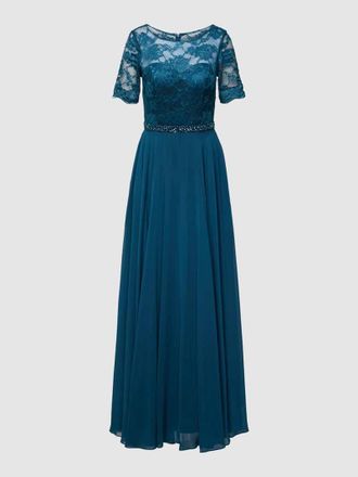 Mascara Abendkleid mit Spitzenbesatz