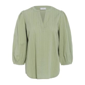 Kaffe Gr&uuml;ne Bluse mit &frac34; &Auml;rmeln - - Blouses & Shirts - Damen - Gr&uuml;n - 2XL