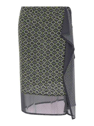 Dries Van Noten Jupe Midi - Multicolore