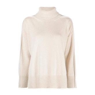 Lorena Antoniazzi Beiger Wollmischung Rollkragenpullover - - Knitwear - Damen - Beige - M