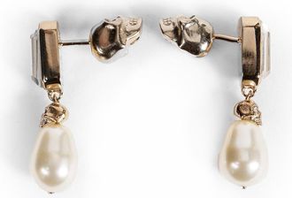 Alexander McQueen Skull & Crystal Earrings