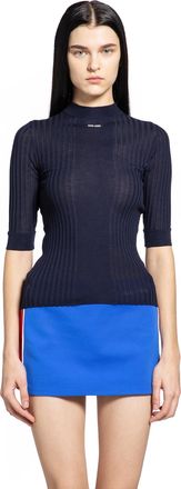 Miu Miu Ribbed-Knit Wool Top