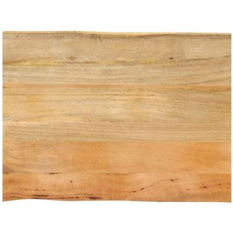 vidaXL Dessus de table 80x60x2,5 cm bord vivant bois massif manguier Vidaxl