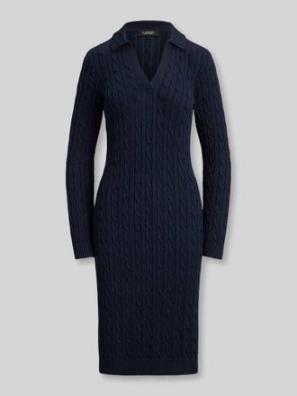 Lauren Ralph Lauren Slim Fit Strickkleid aus Baumwoll-Viskose-Mix