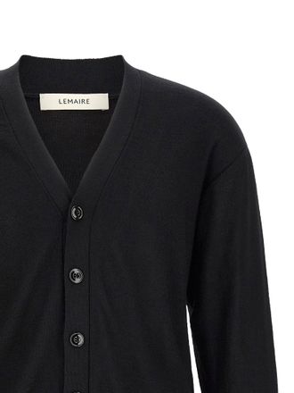 Christophe Lemaire Relaxed Twisted Cardigan - Black