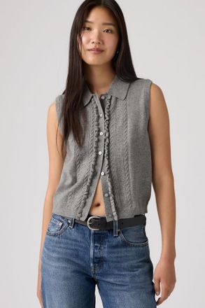 Levi's Supersoft Mini Ruffle Vest Top - Damen - Grau / Grau