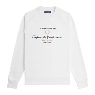 Fred Perry Homme, Sweatshirts et sweats &agrave; capuche, Blanc, Taille: XL Original Sportswear SweaT-shirt