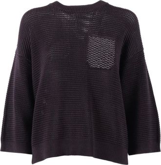 PESERICO Femme, Pulls, Bleu, Taille: 42 FR Maglia Pulls &agrave; col rond