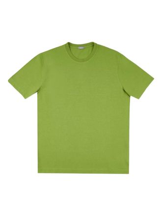 Zanone t-shirt en coton à col rond - Vert