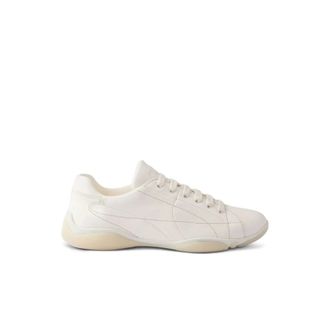 Prada Schn&uuml;rbare Low-Top-Sneakers Nude - - Shoes - Damen - Wei&szlig; - 36 EU