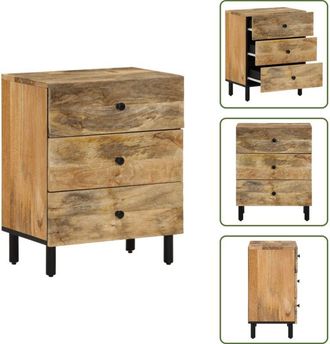 vidaXL Nachttisch 50x33x60 cm Massivholz Mango - Nachttisch - Massivholzm&ouml;bel - Mangoholz - Wohnzimmerm&ouml;bel - Schlafzimmerschrank