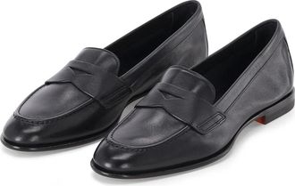 Santoni Low-Top Sneaker - Loafer aus Leder - Gr. 36 (EU) - in Schwarz - f&uuml;r Damen