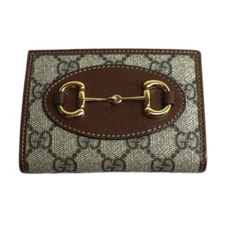Gucci Portefeuille en cuir Pre-owned - Femme - Pre-owned - Beige - Taille: ONE Size