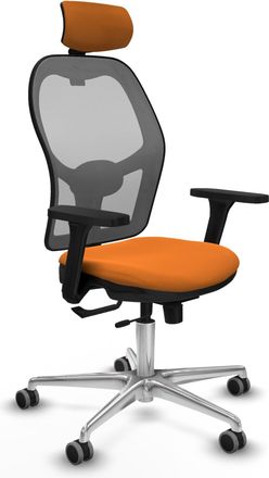 Piqueras y Crespo Ergonomischer Drehstuhl mit Chorqu&eacute;-Armen, h&ouml;henverstellbarer Lendenwirbelst&uuml;tze und h&ouml;henverstellbarem Kopfteil und Neigungsverstellung, ausgestattet