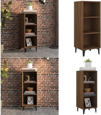 vidaXL Sideboard Braun Eichen-Optik 34,5x32,5x90 cm Holzwerkstoff - Schreibtisch - Wohnzimmermöbel - Sideboard - Regal - Eiche Optik - Home & Living