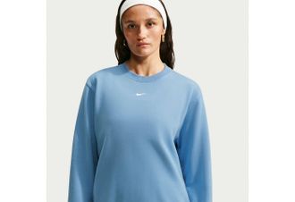 Nike Sweatshirt W NK STDO FLC LW STD CREW mit Rundhalsausschnitt, aus angerauter Sweatware, in normaler L&auml;nge