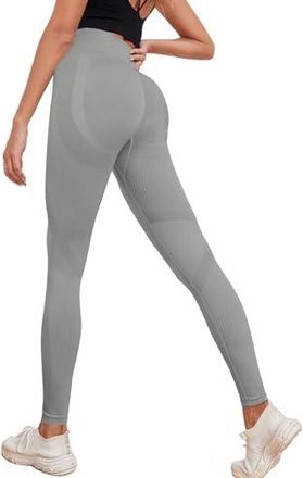 Generic Legging Anti Cellulite Femme D&eacute;contract&eacute; Unicolore Minceur Taille Haute Lissant Fessier sans Couture Pantalon Sport Femme Mode Yoga Base Fitness Panta