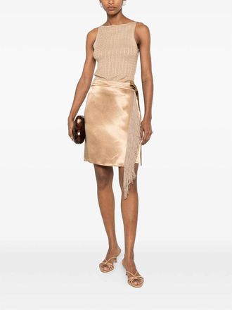 The Nina Studio Maya Pareo Skirt - Beige