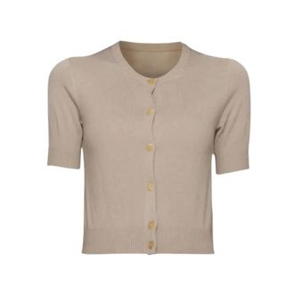 arch4 Stanley Kurzarm-Cardigan - - Knitwear - Damen - Beige - M