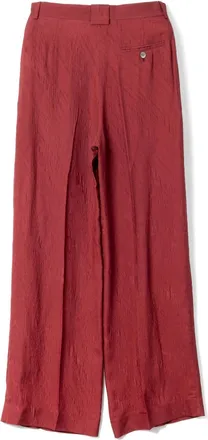 Lanvin Textured Wide-Leg Trousers - Red