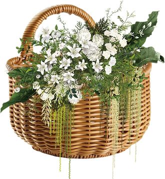 Generico Cestas Boho Wandkorbhalter aus Handgewebt | Fensterdekoration, K&uuml;chenorganisation, Speisekammer Organizer, Boho-Stil f&uuml;r Hausgarten