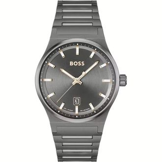 HUGO BOSS Graue Edelstahl-Armbanduhr