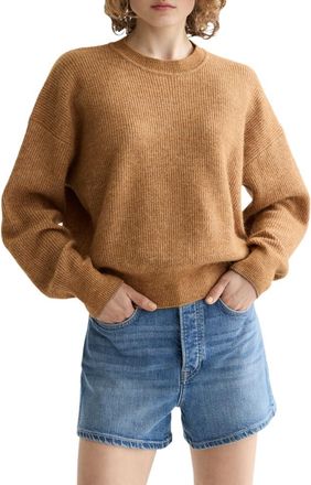 Scotch & Soda Damen Core Fuzzy Crew Neck Pullover Sweater, Tobacco Melange 210, XS