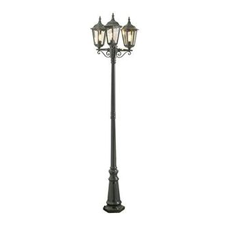 Konstsmide Firenze 7217-600 Standleuchte B: 57,5cm T: 57,5cm H: 220cm / 3x100W / IP43 / lackiertes Aluminium / grün