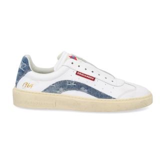 Dsquared2 Rider Low-Top Leder-Sneakers - - Shoes - Herren - Wei&szlig; - 40 1/2 EU