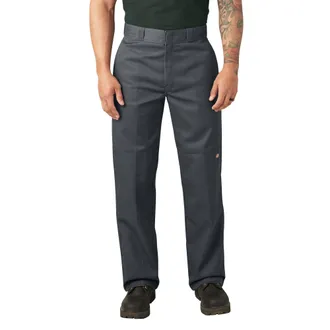 Dickies Herren Arbeitshose mit Doppelknie, Lockere Passform L&auml;ssige Business-Hose, Dunkelgrau, 48W / 32L