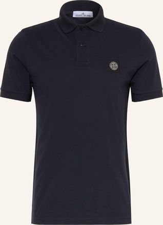 Stone Island Piqu&eacute;-Poloshirt Slim Fit blau