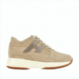Hogan Low-Top Sneaker - Interactive H Strass Sneakers With Embellished Det - Gr. 38,5 (EU) - in Beige - f&uuml;r Damen