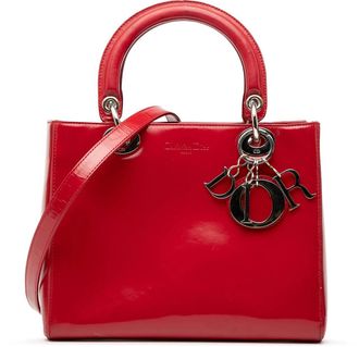 Dior Hobo Bags - Medium Patent Lady Dior - Gr. unisize - in Rot - für Damen