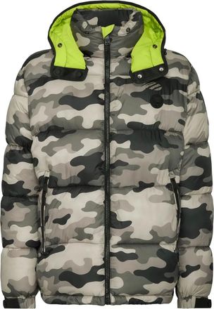 Plein Sport doudoune &agrave; imprim&eacute; camouflage - Noir