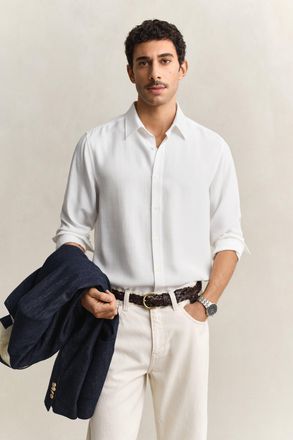 GANT Herren Lyocell-Hemd (XXXL) Wei&szlig;