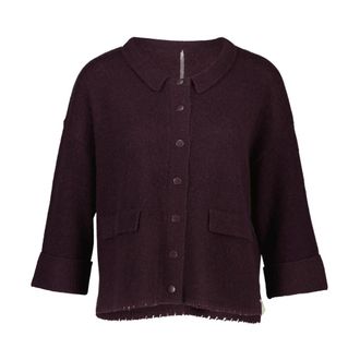 Henry Christ Kaschmir/Baumwoll-Strickjacke - - Knitwear - Damen - Rot - M