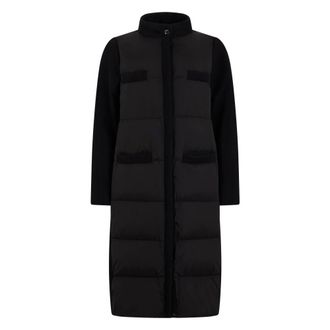 Moorer Long Jacket with Pockets - Femme - Manteaux - Noir - Taille: 44 FR