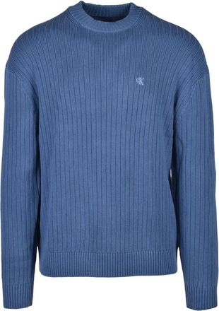 Calvin Klein Jeans Homme, Pulls, Bleu, Taille: XL Maille ras du cou
