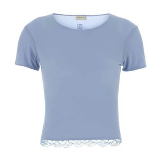 Magda Butrym Stretch Cupro T-Shirt - - Tops - Damen - Blau - XS