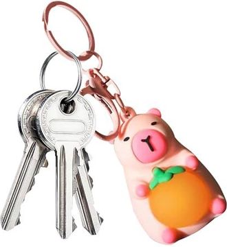 Generic porte-cl&eacute;s Capybara - Porte-cl&eacute;s cr&eacute;atif &eacute;clair&eacute; en forme danimal et pendentif amusant en forme de | Accessoire super esth&eacute;tique pour sacs &agrave; dos et sa