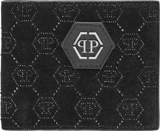 Philipp Plein Portemonnaies - Französische Brieftasche Monogram Mit Schmuckstein - Gr. unisize - in Schwarz - für Damen