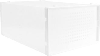 Holibanna Schuhkarton Kunststoff Verdickt Transparent Klappdeckel Schuhaufbewahrung Stapelbar Platzsparend