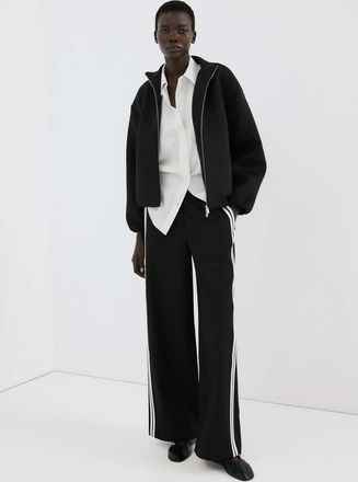 Mango Pantalon combin&eacute; rayures noir - Femme - XXS - MANGO